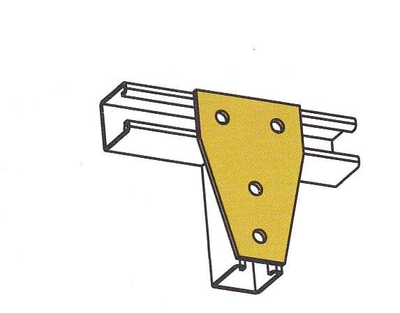 Gousset plat 4 trous symétrique