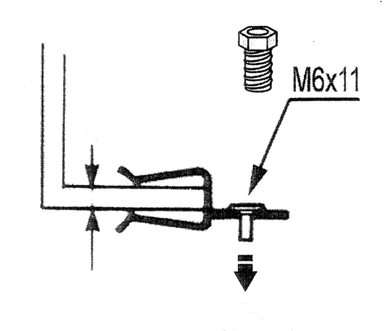 Clips rapide avec vis intégrée