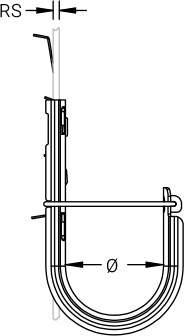 Crochet en J avec attache tige filetée