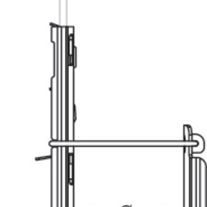 Crochet en J avec attache tige filetée