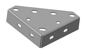 Gousset d’angle en ACIER Epoxy gris