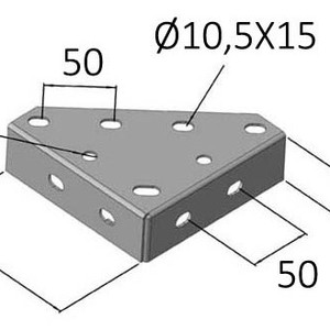 Gousset d’angle en ACIER Epoxy gris